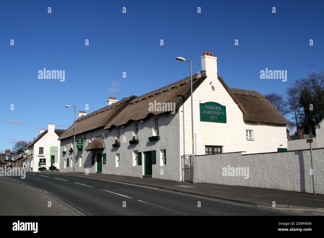 Kirkoswald, Ayrshire, Scotland, UK. Souter Johnnie's Inn . A thatched ...