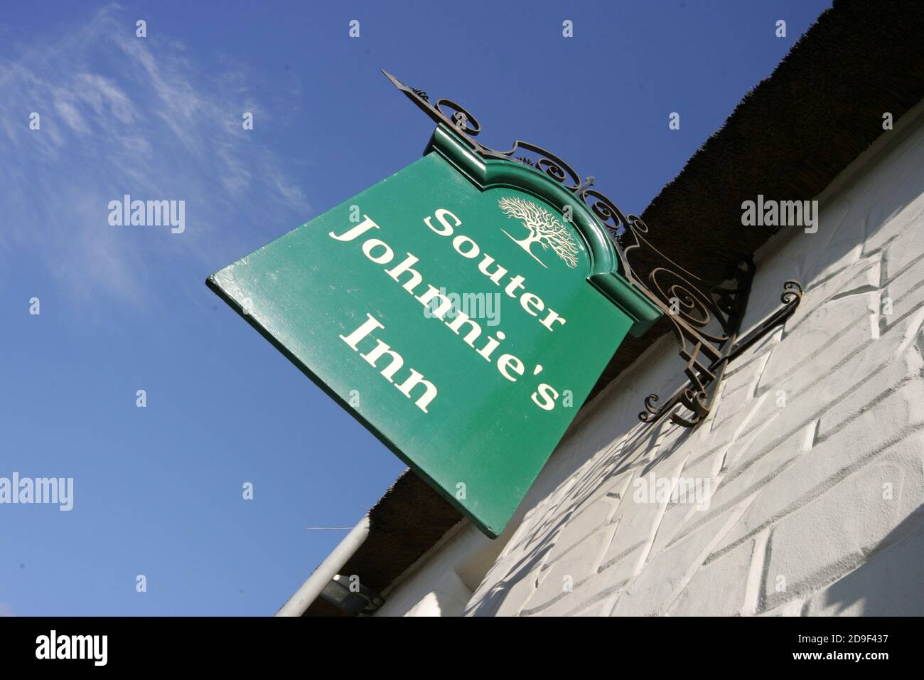 Kirkoswald, Ayrshire, Scotland, UK. Souter Johnnie's Inn . A thatched ...