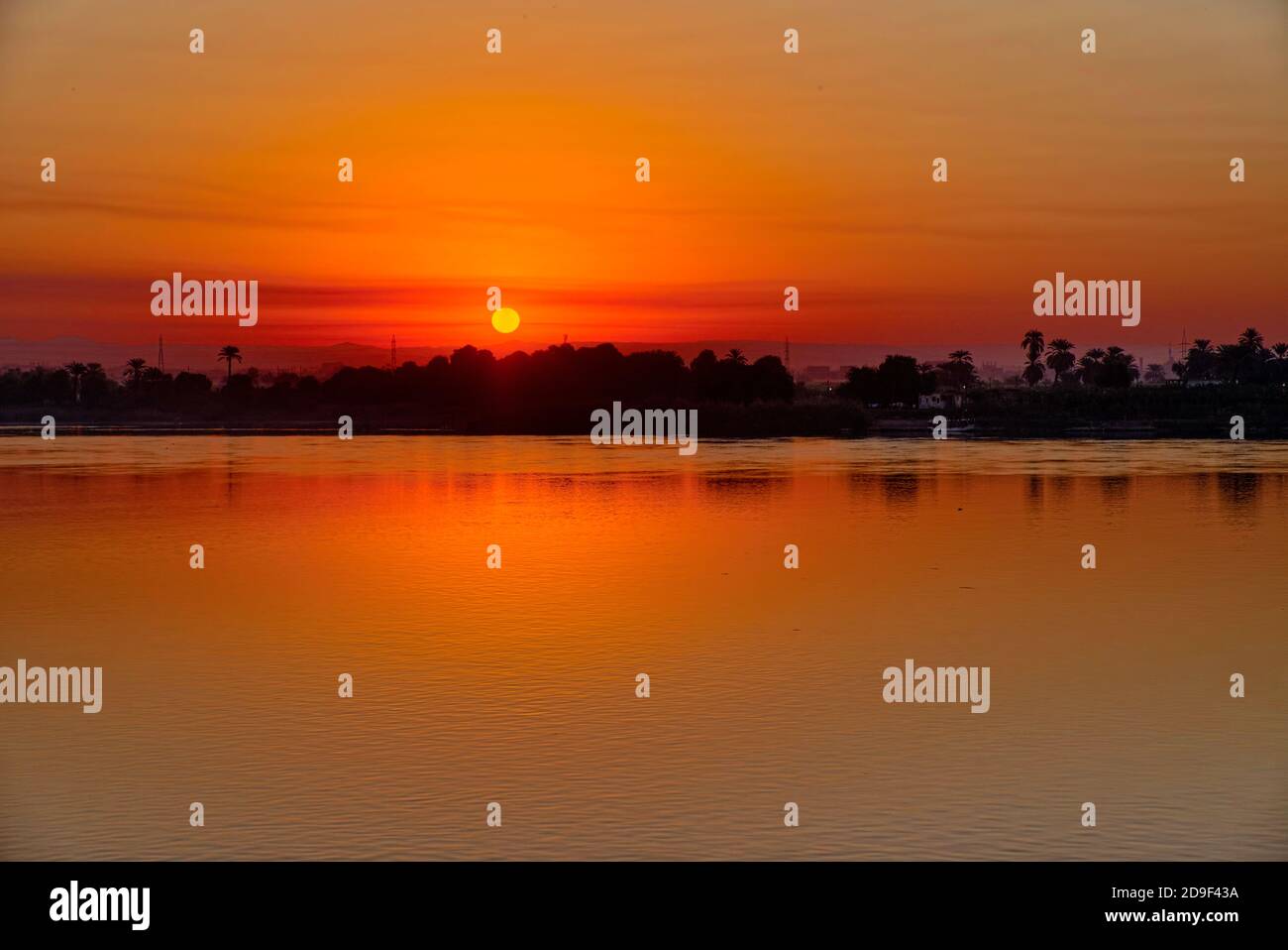 Aswan Nile river sunset colors Taken @Aswan, Egypt Stock Photo - Alamy