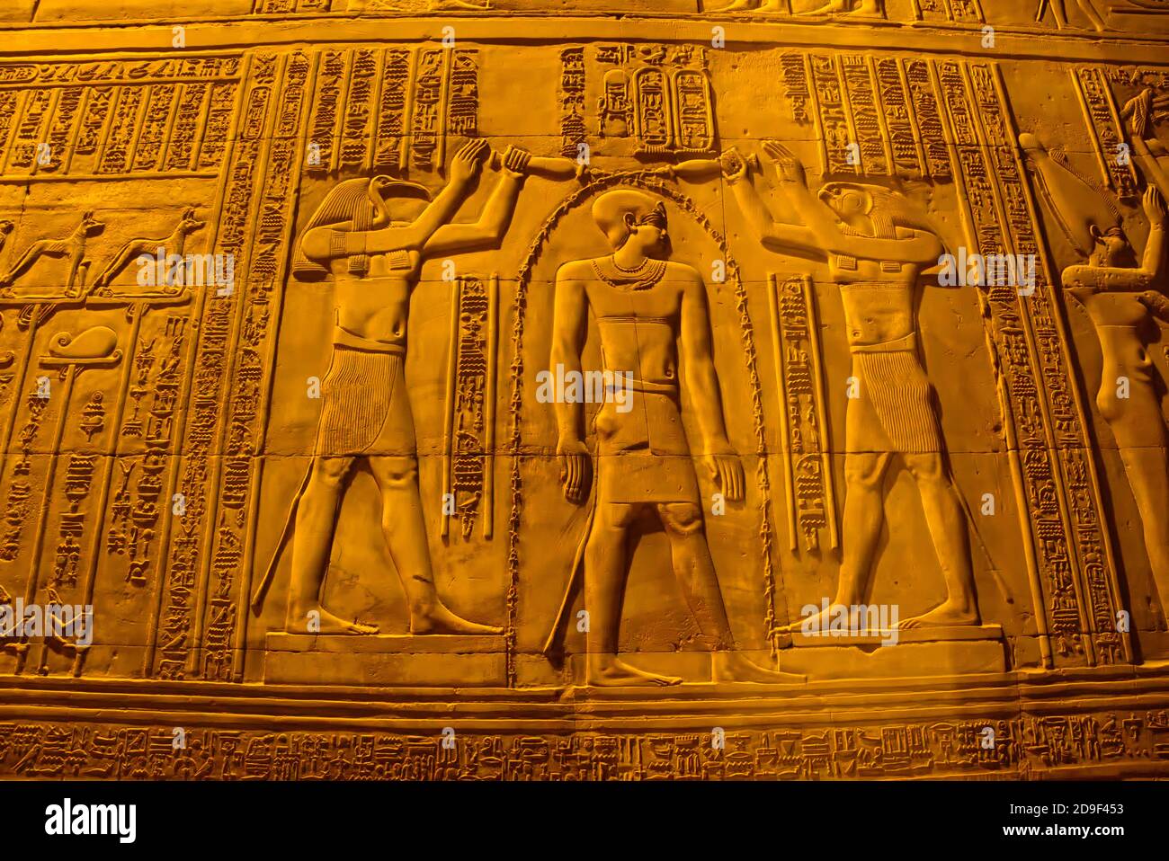 The relief carvings on some of the surviving columns of the colonnade ...