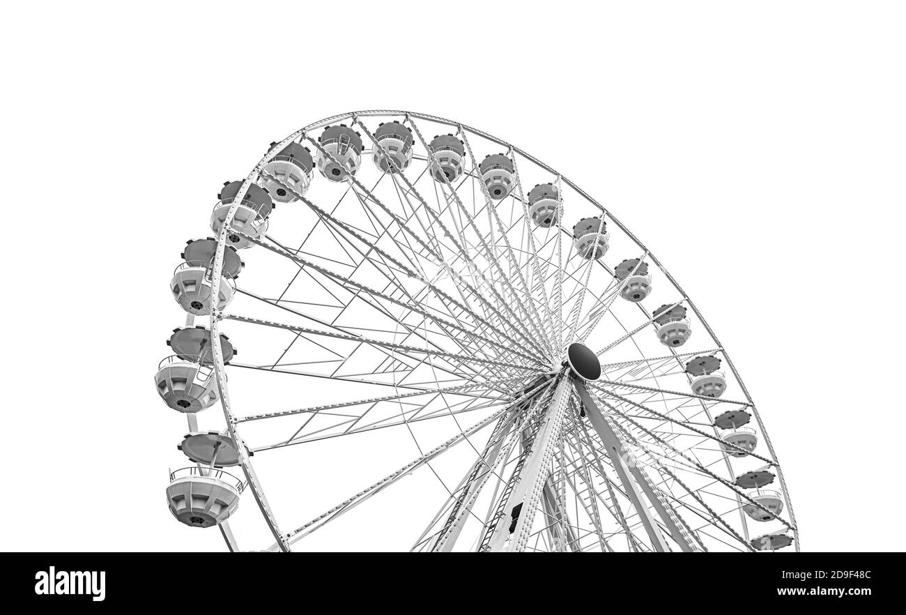 White ferris wheel isolated on white background Stock Photo - Alamy