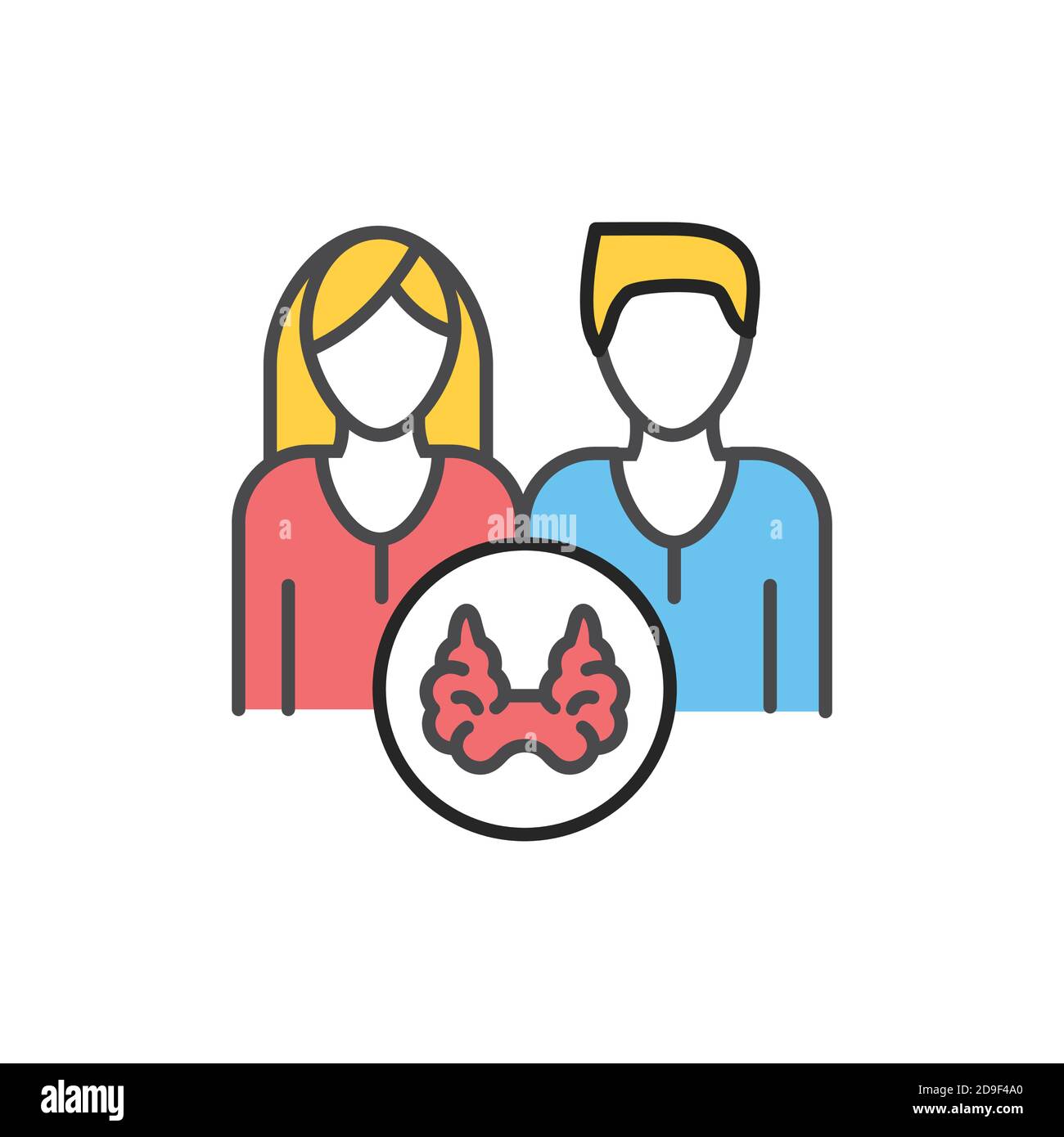 Endocrine system child Stock Vector Images - Alamy