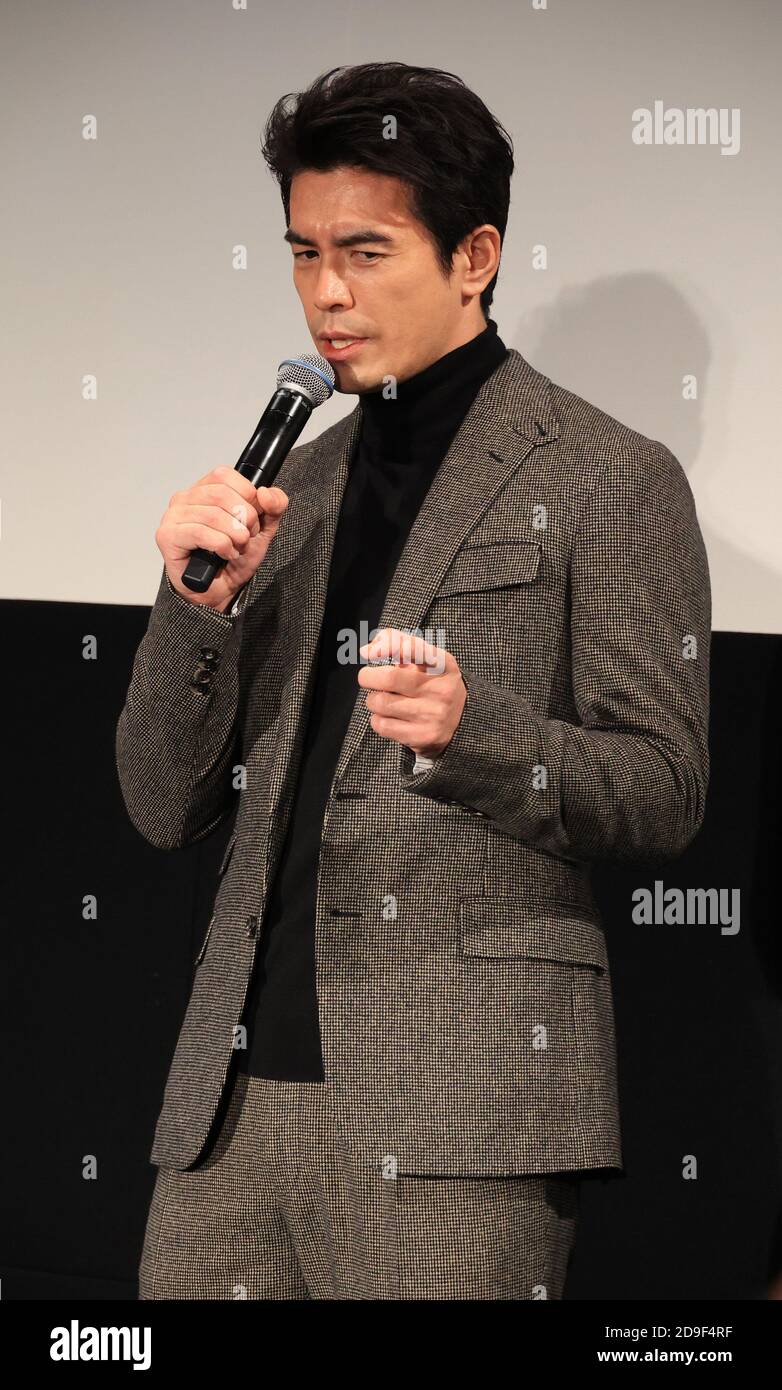 Tokyo, Japan. 5th Nov, 2020. Japanese actor Hideaki Ito attends a promotional event of Bandai ...
