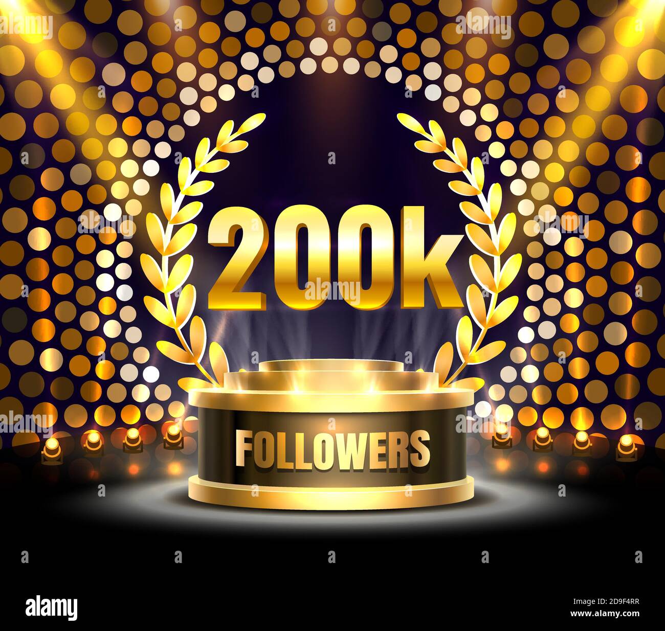 Thank you followers peoples, 200k online social group, happy banner ...