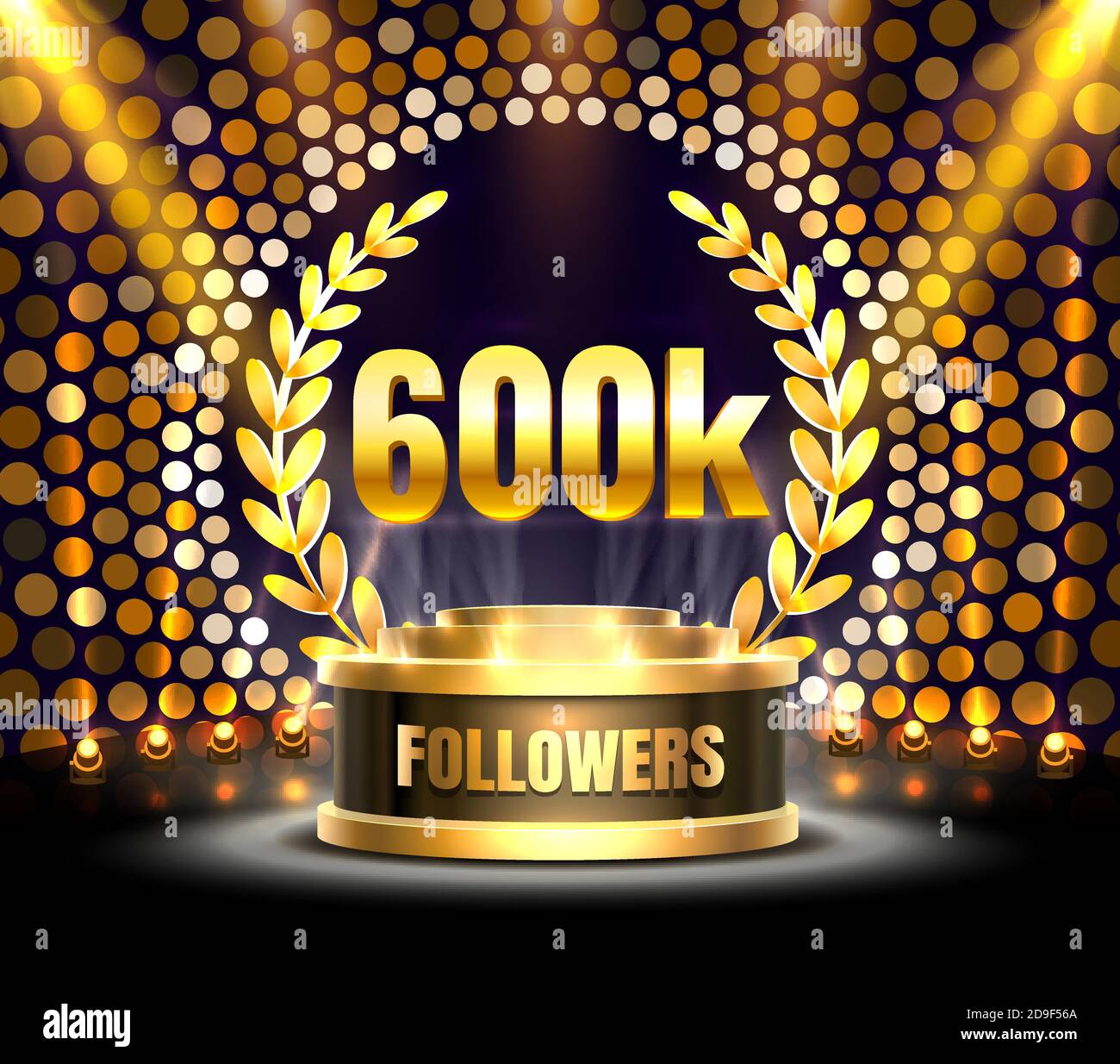 Thank you followers peoples, 600k online social group, happy banner ...