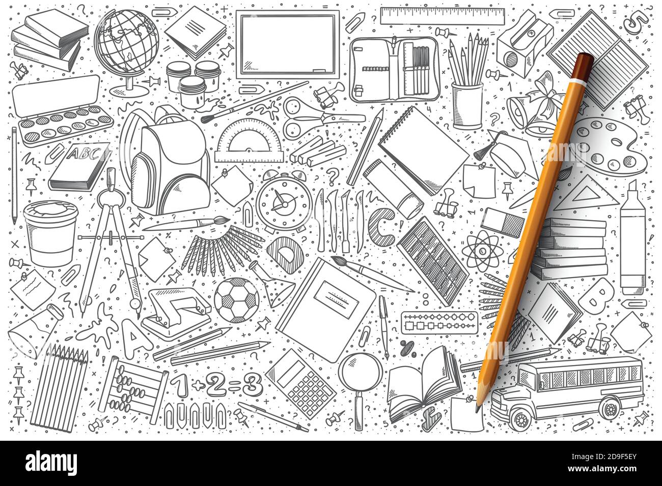 Doodle glass globe ball Stock Vector Images - Alamy