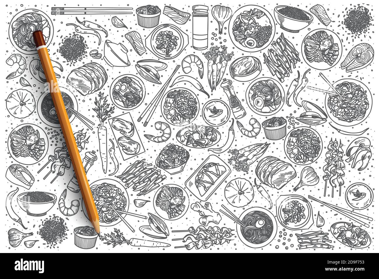 Food korean cuisine kimchi Stock Vector Images - Alamy