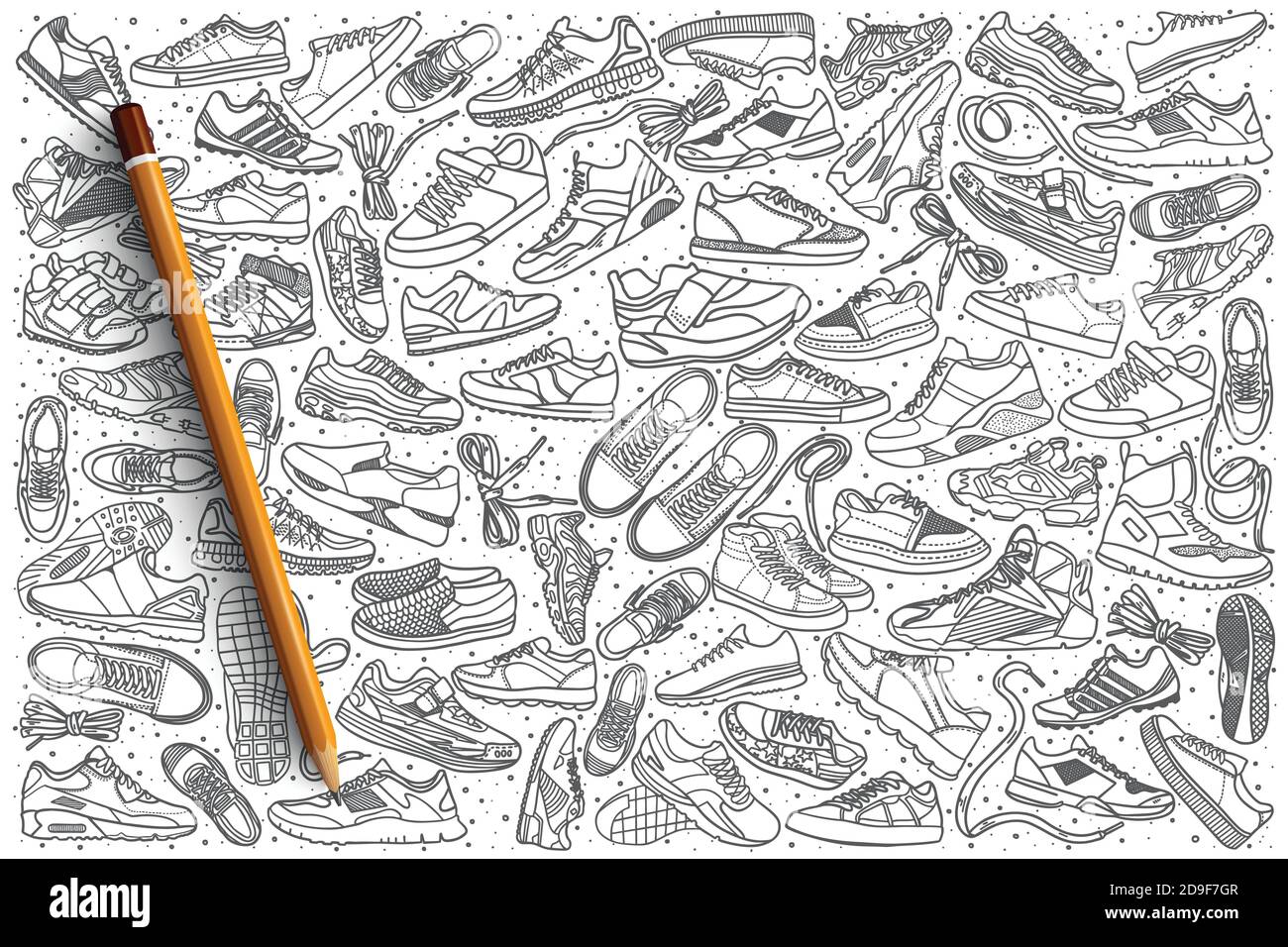 Sneaker collection set Cut Out Stock Images & Pictures - Alamy