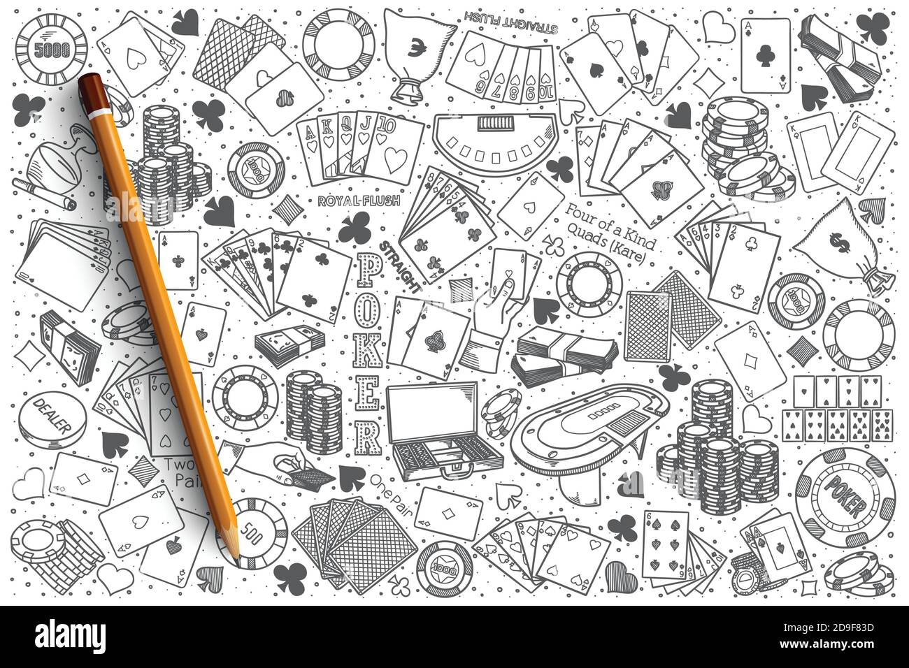 Poker hand hand Stock Vector Images - Alamy