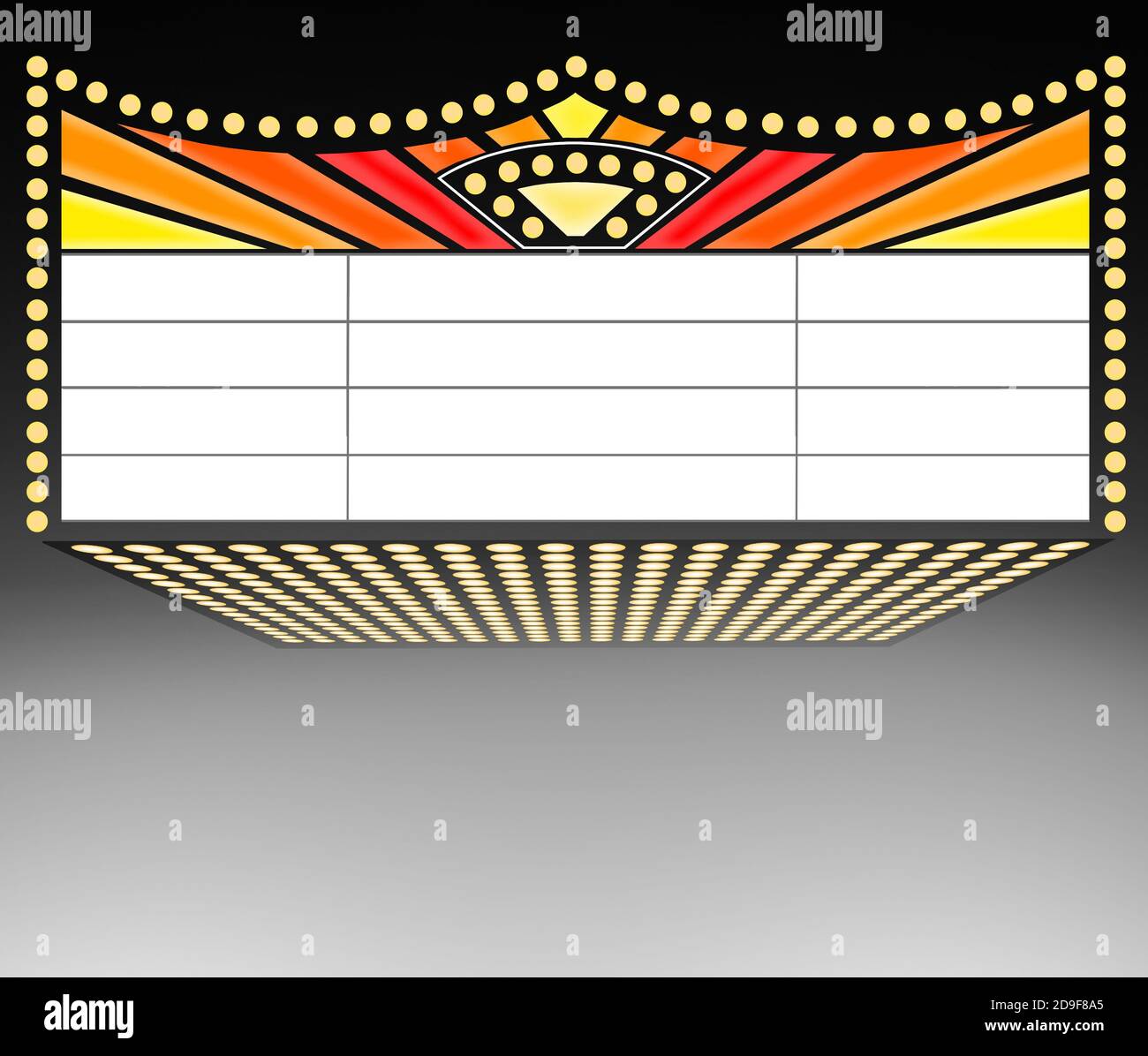 Marquee lights border hi-res stock photography and images - Alamy