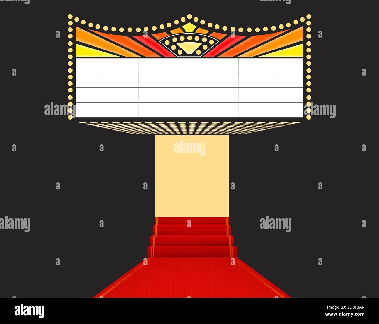 Theater Marquee Scene Sign Stock Photo - Alamy