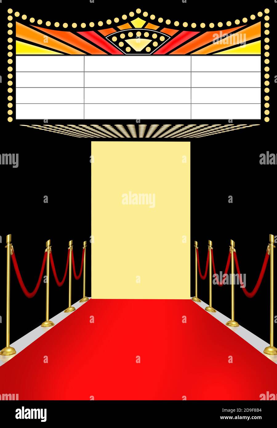 Theater Marquee Scene Sign Stock Photo - Alamy
