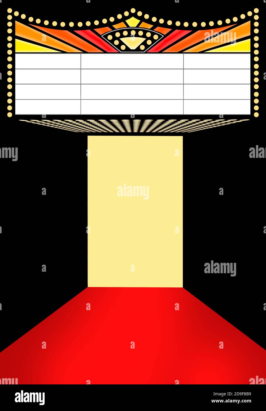 Theater Marquee Scene Sign Stock Photo - Alamy