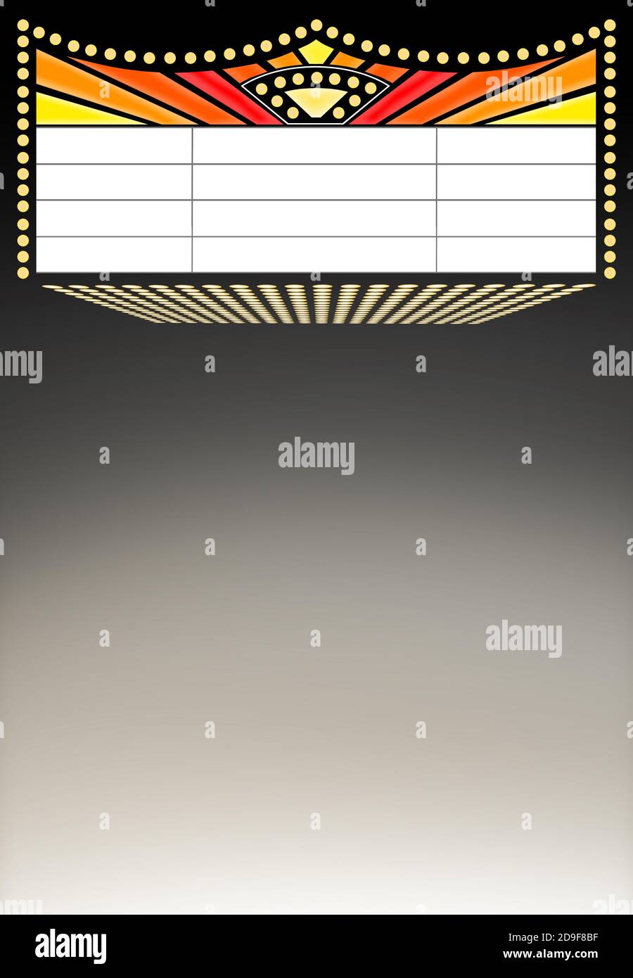 Theater Marquee Scene Sign Stock Photo - Alamy