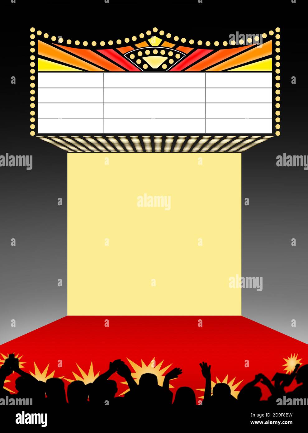 Theater Marquee Scene Sign Stock Photo - Alamy