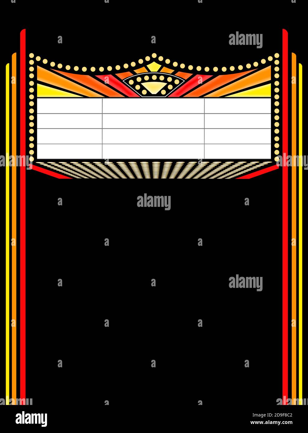 Theater Marquee Scene Sign Stock Photo - Alamy