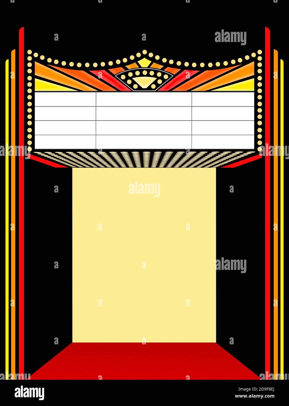 Theater Marquee Scene Sign Stock Photo - Alamy