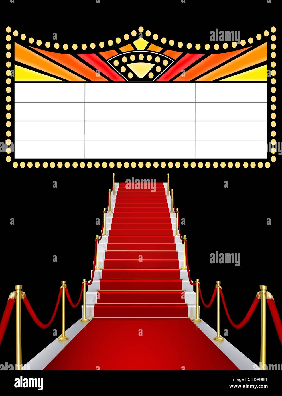 Theater Marquee Scene Sign Stock Photo - Alamy