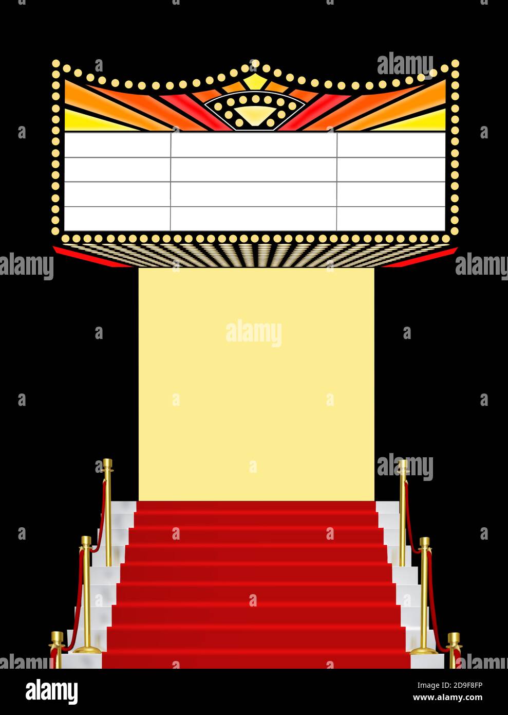 Theater Marquee Scene Sign Stock Photo - Alamy