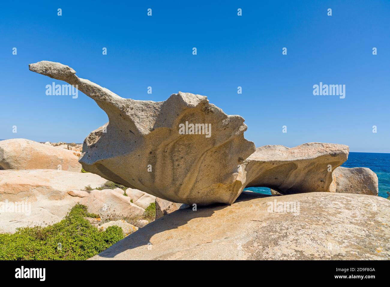 Bizarre rock formation on the coast of south corsica Stock Photo - Alamy