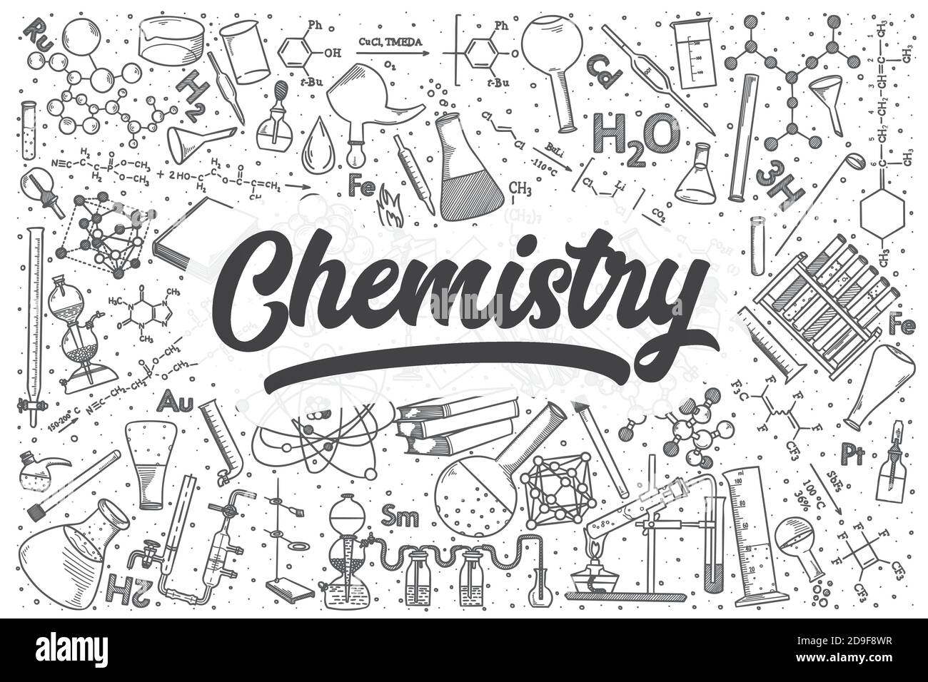 Hand drawn chemistry vector doodle set Stock Vector Image & Art - Alamy