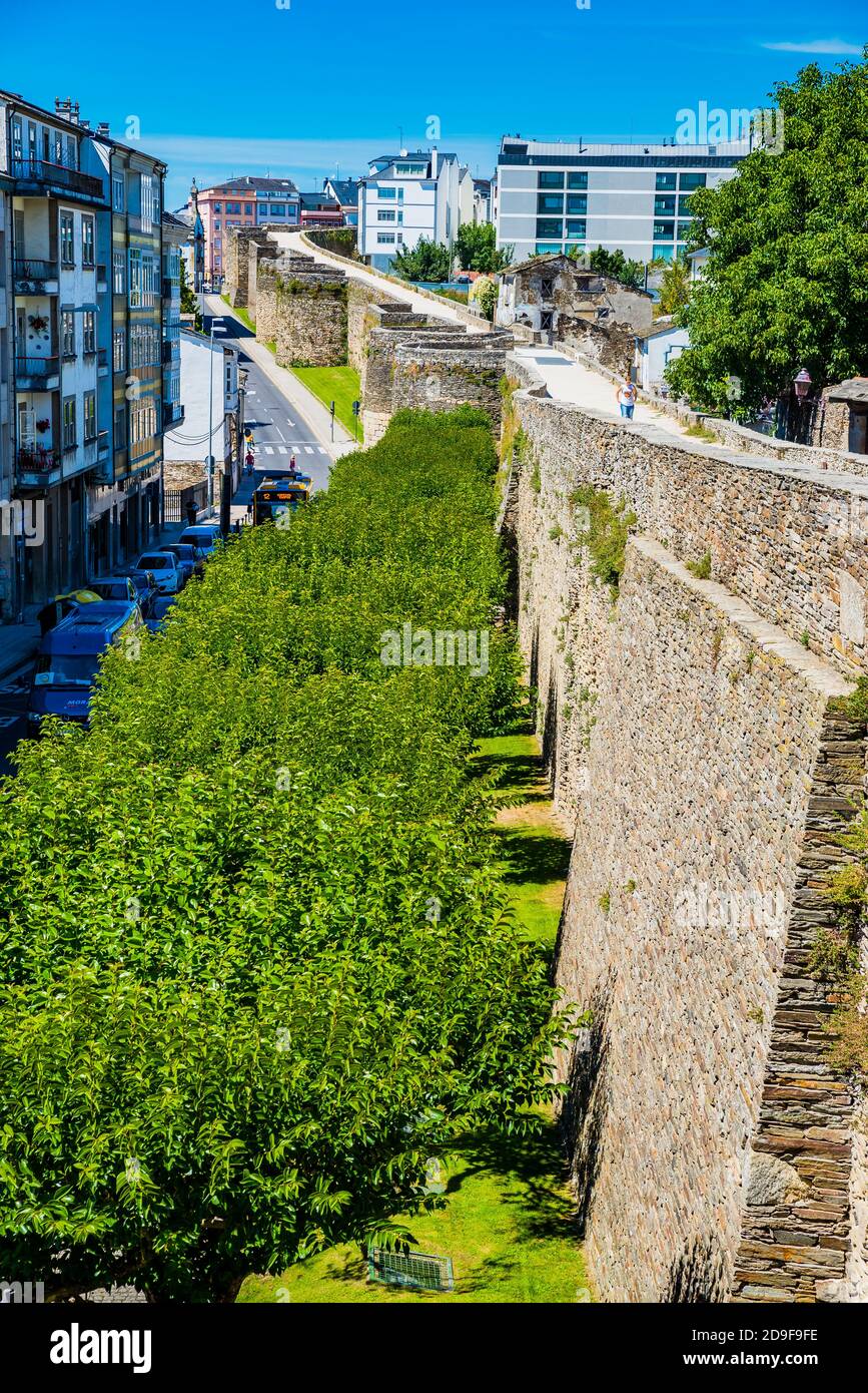 The Roman walls of Lugo were constructed in the 3rd century and are ...