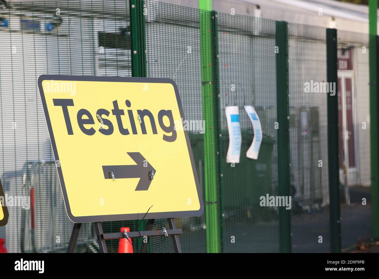 Coronavirus testing signage at Twickenham Stadium, London, UK Stock ...