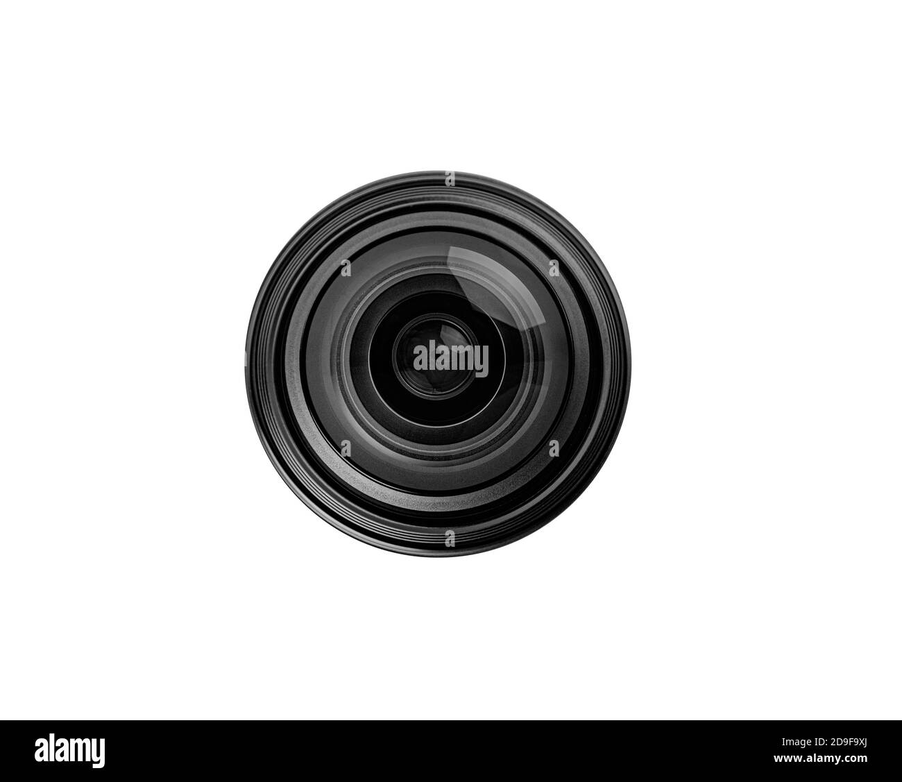 Objective lens isolated on white background Stock Photo - Alamy