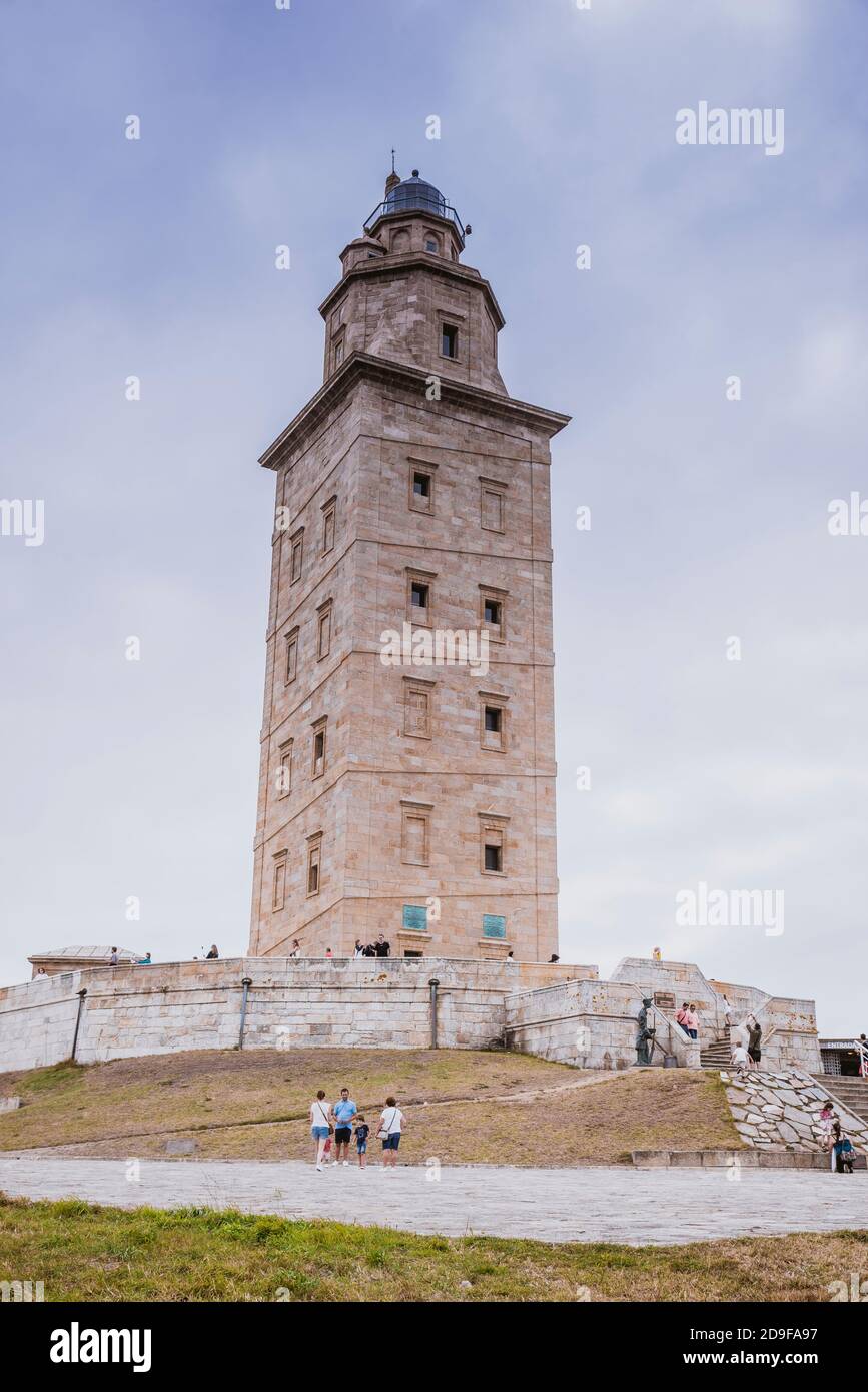 The Tower of Hercules, the oldest lighthouse in Spain, La Coruña ...
