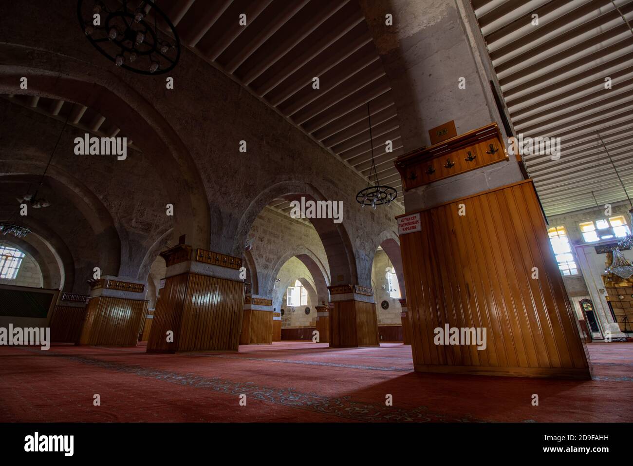 Interior of Grand Mosque of Sivas (Sivas Ulucami) in Turkey Stock Photo ...