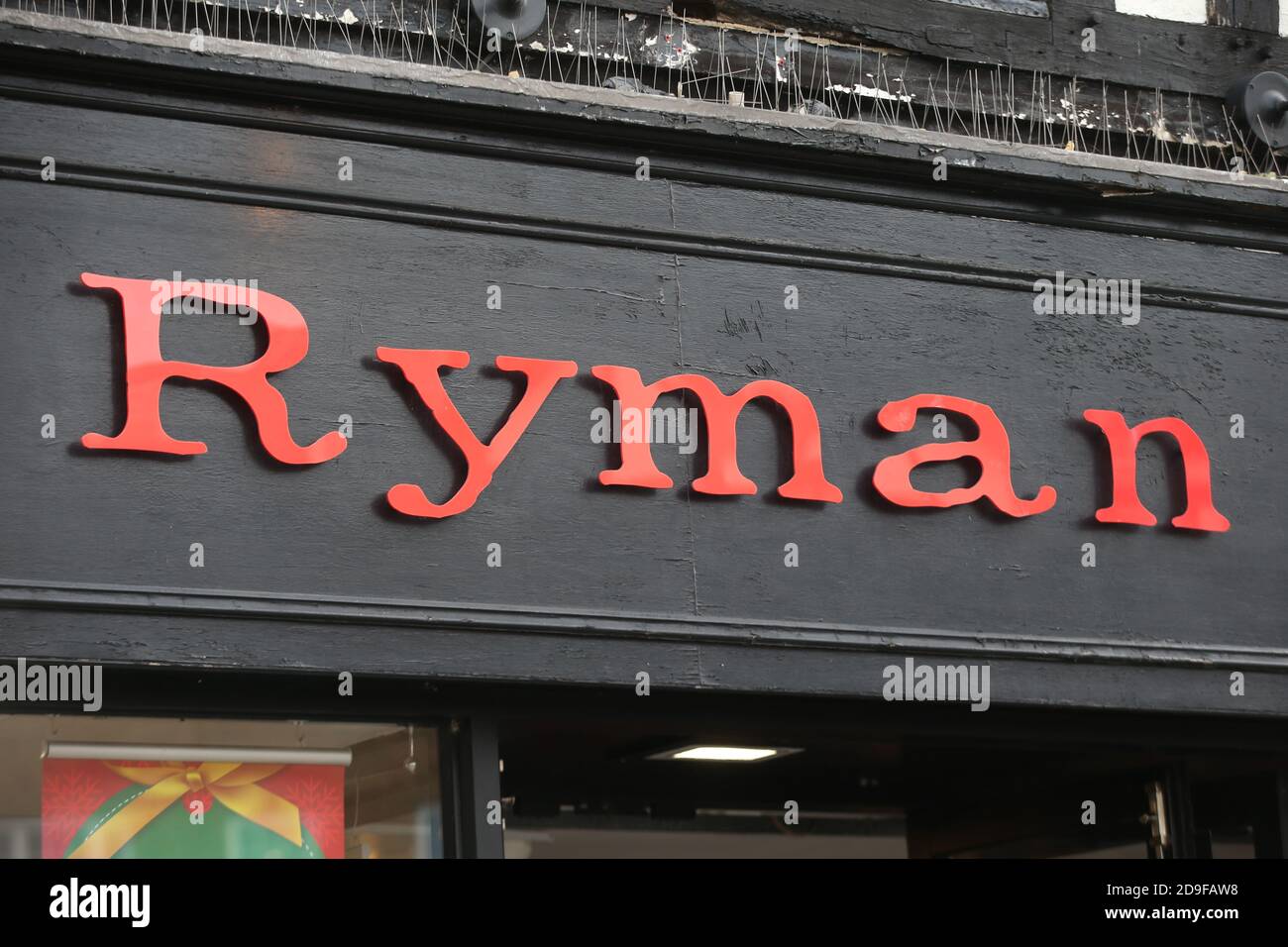 Ryman sign, Kingston Upon Thames, Surrey Stock Photo - Alamy