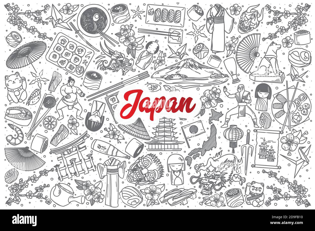 Hand fan japanese geisha Stock Vector Images - Alamy