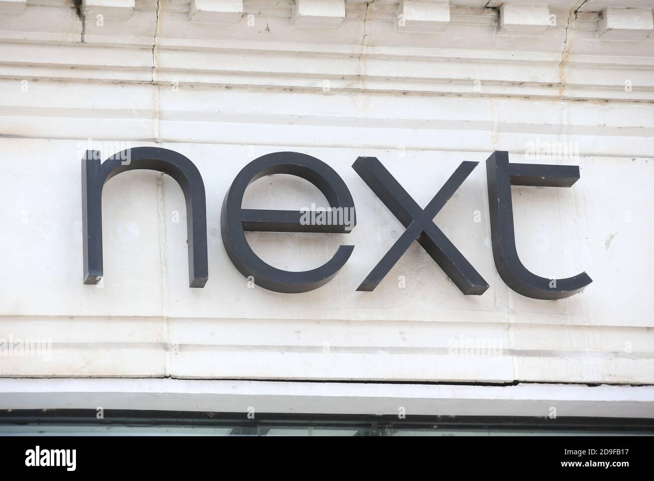 Next sign, Kingston Upon Thames, Surrey Stock Photo - Alamy