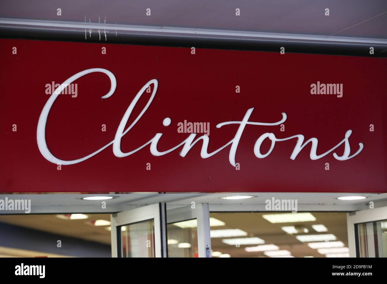 Clintons sign, Kingston Upon Thames, Surrey Stock Photo - Alamy