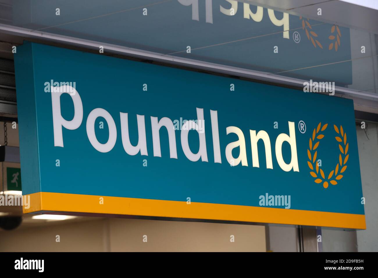 Poundland sign, Kingston Upon Thames, Surrey Stock Photo - Alamy