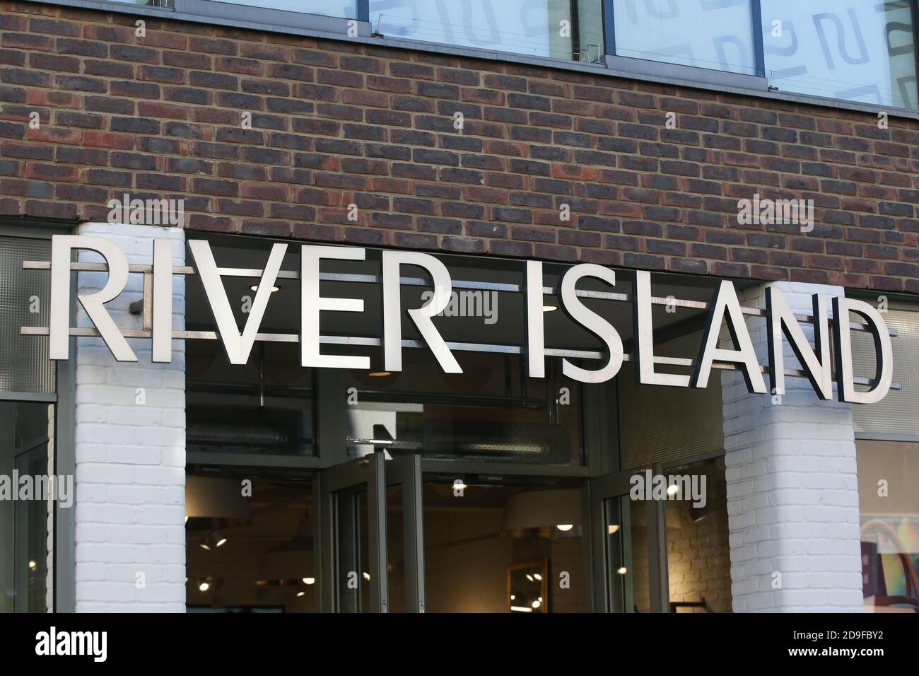 River Island sign, Kingston Upon Thames, Surrey Stock Photo - Alamy