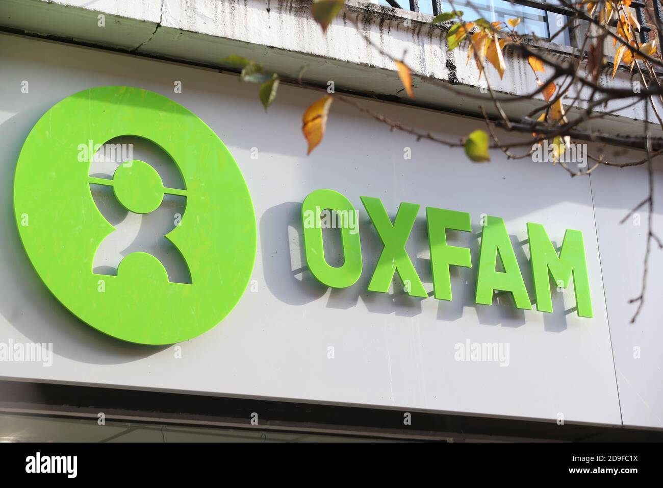 Oxfam sign, Kingston Upon Thames, Surrey Stock Photo - Alamy