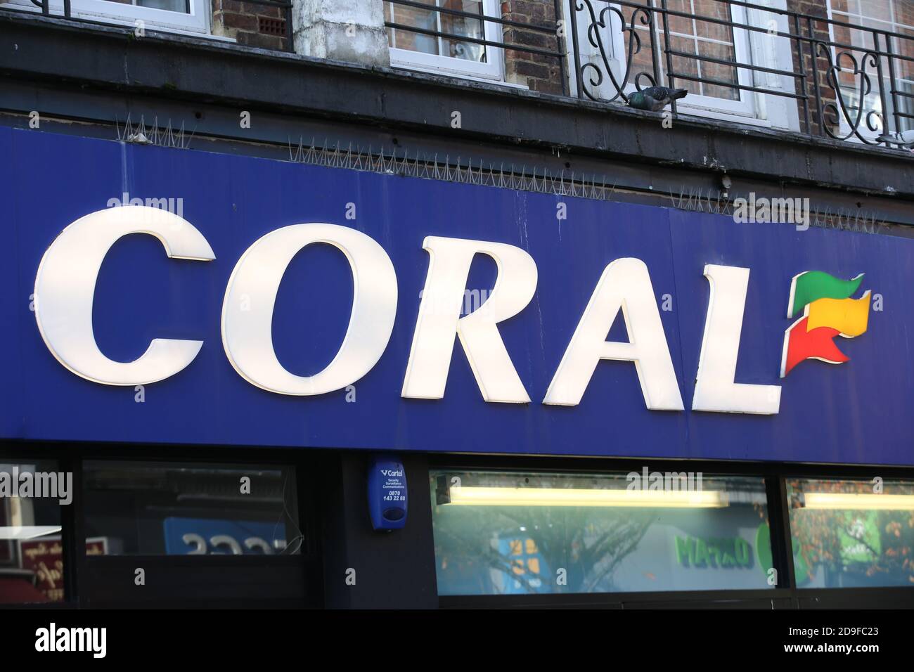 Coral sign, Kingston Upon Thames, Surrey Stock Photo - Alamy