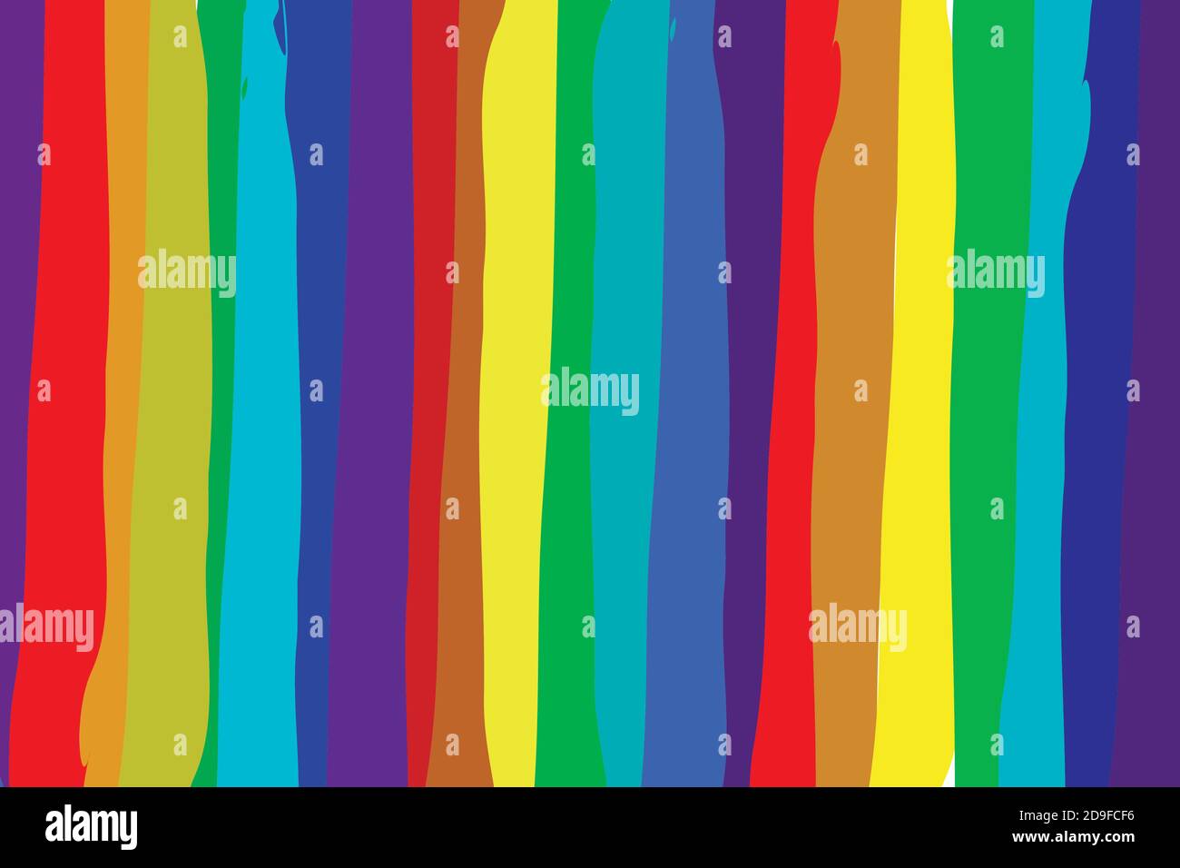 Vertical bright rainbow watercolor stripes abstract vector pattern ...