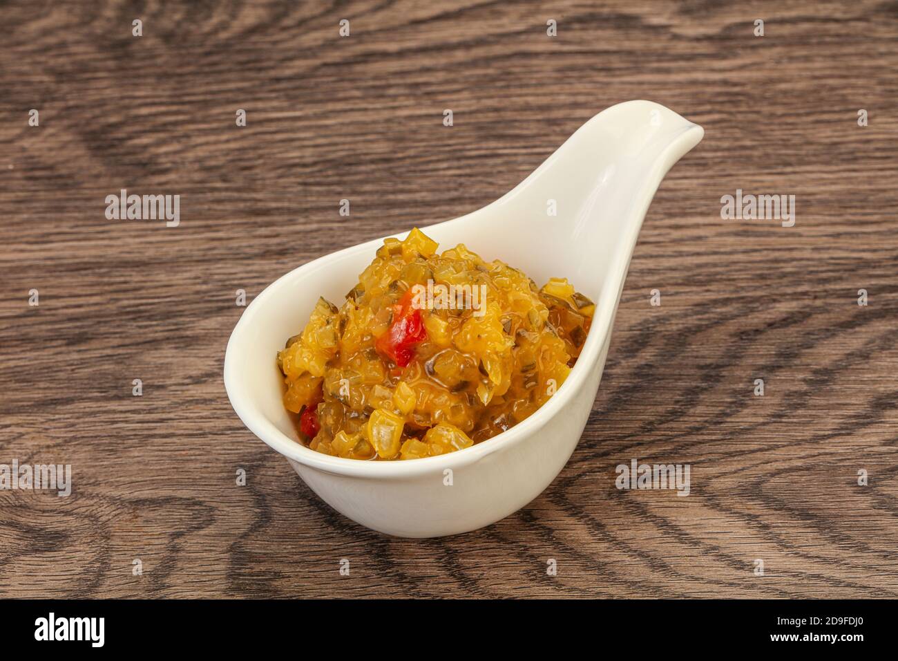 Relish sauce with cucumbers and mustard seeds Stock Photo - Alamy