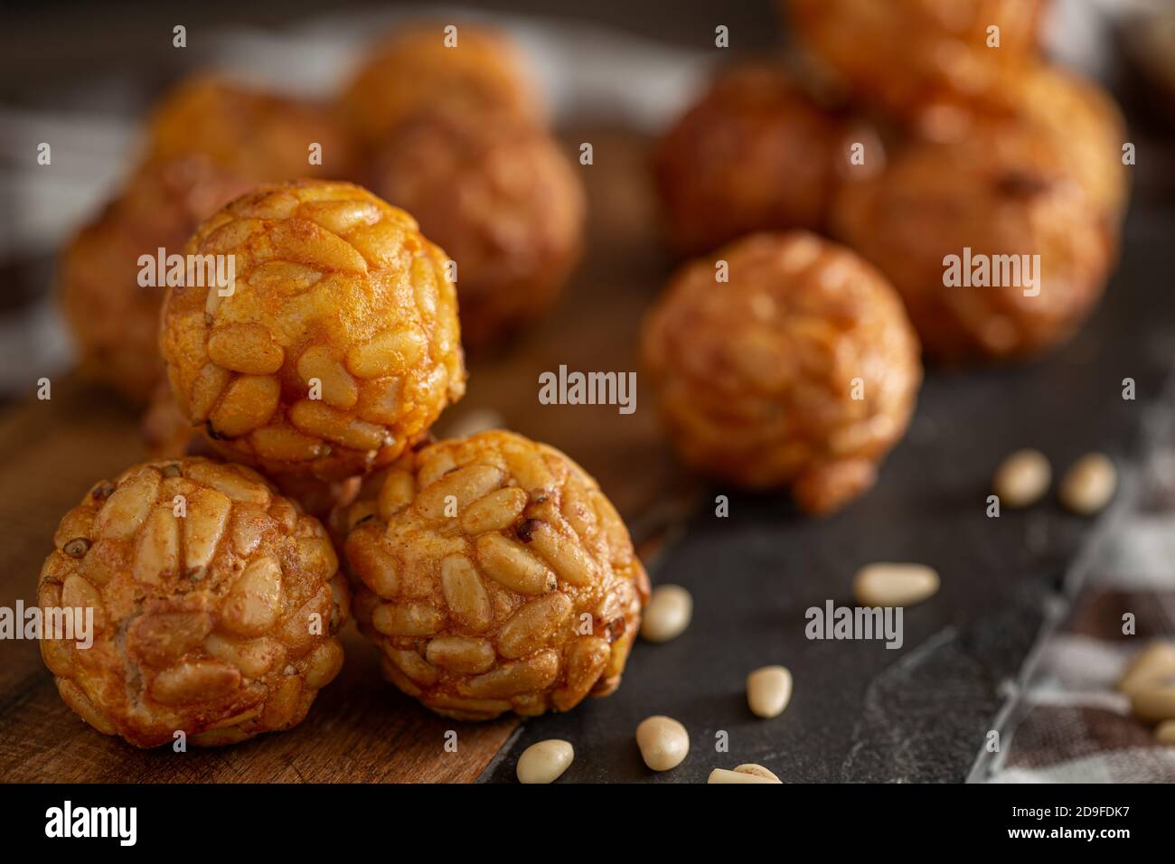 till life of typical Catalan sweets, called "Panellets" made of ...