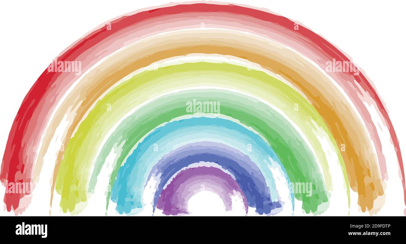 Abstract colorful watercolor rainbow background. Vector illustration ...