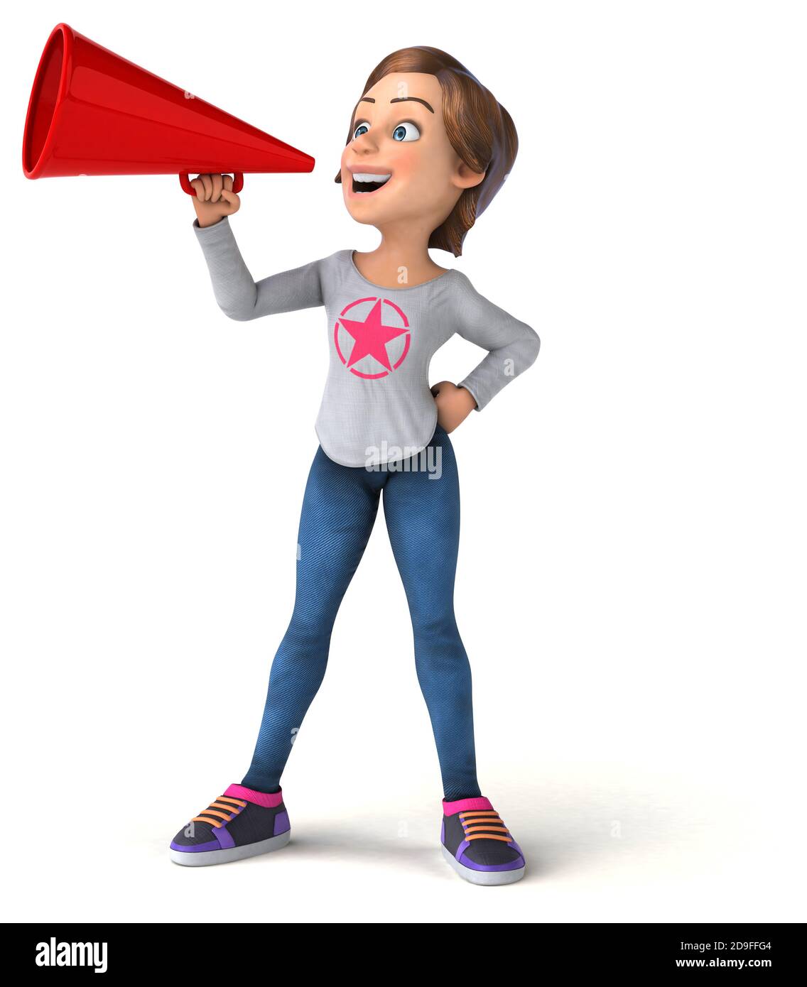 Fun 3D cartoon teenage girl Stock Photo - Alamy