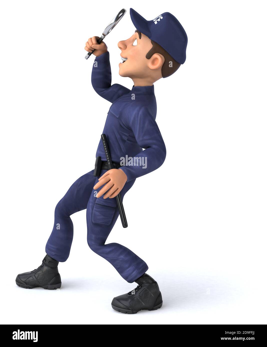 Fun 3D illustration of a cartoon Police Officer Stock Photo - Alamy