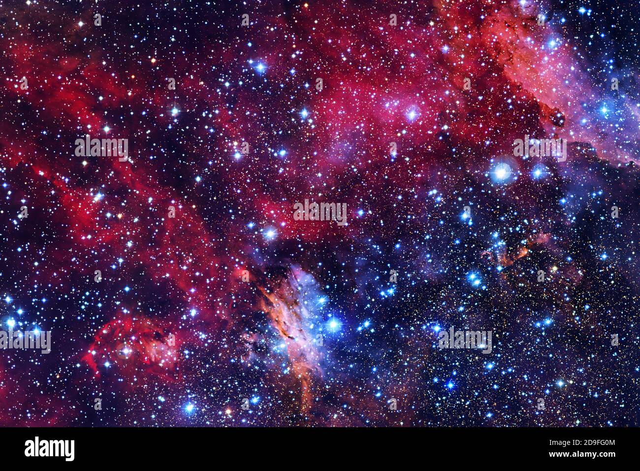 Endless universe with stars and galaxies in outer space. Cosmos art ...