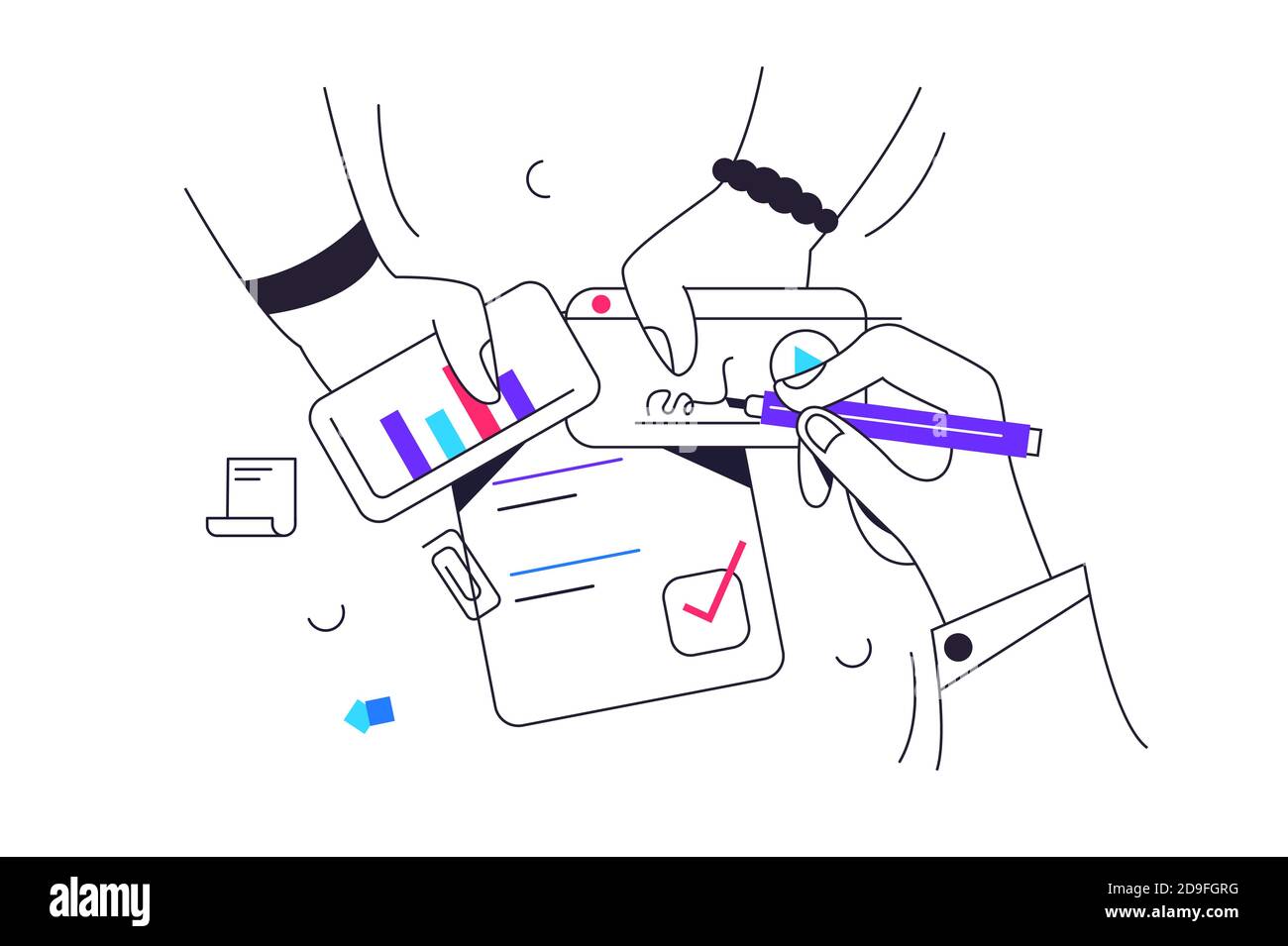 Project writing Stock Vector Images - Alamy