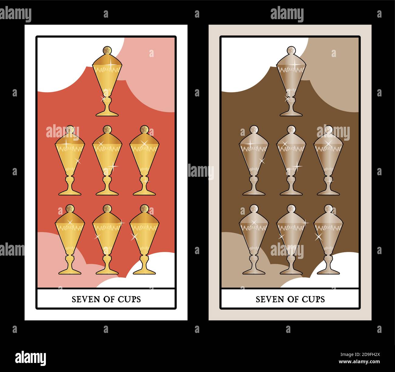 Seven cups tarot card hi-res stock photography and images - Alamy