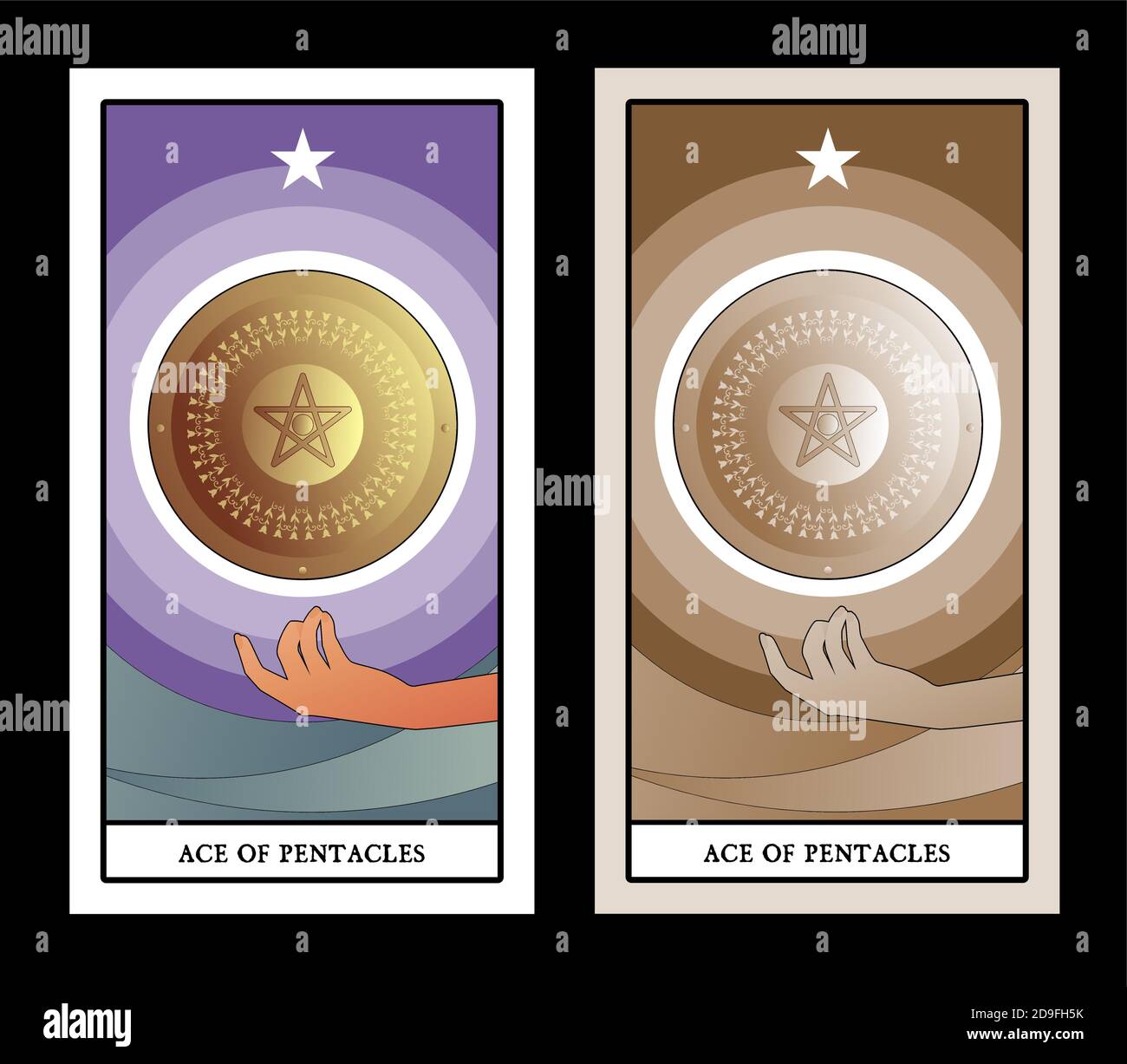 Tarot cards ace pentacles hi-res stock photography and images - Alamy