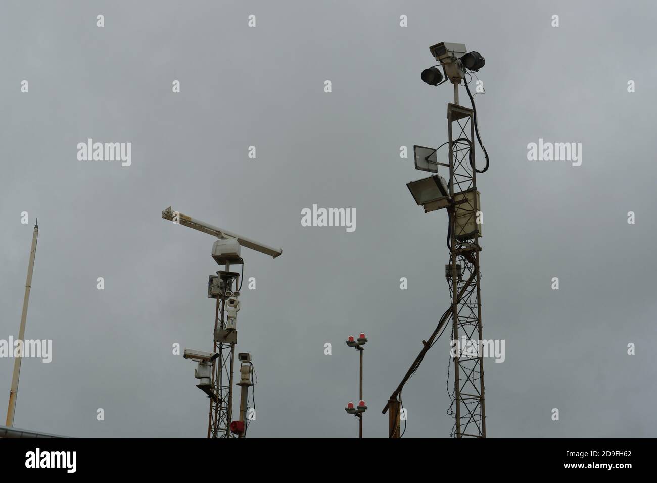 A collection of security cameras and surveillance technology Stock ...