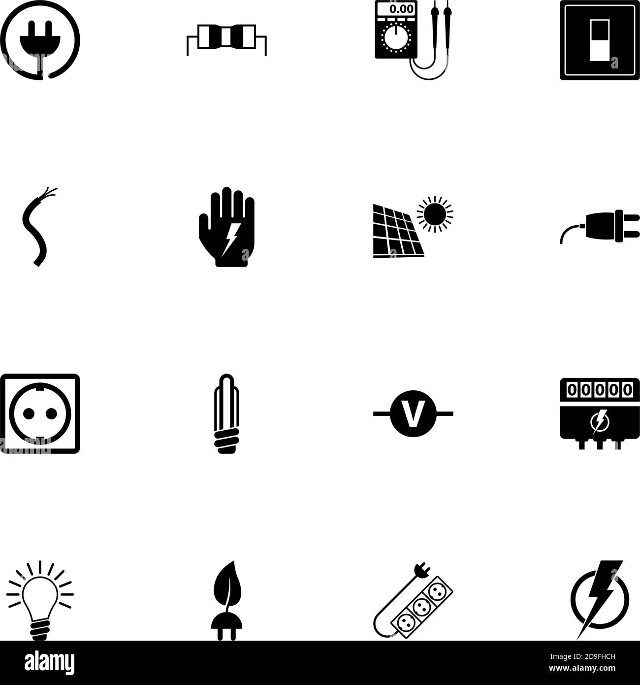Electricity icon - Expand to any size - Change to any colour. Perfect ...